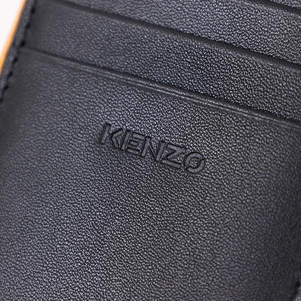 KENZO ケンゾー Tiger Patch Coin Card Case コイン カードケース フラグメントケース ロゴ レザー メンズ FC55PM406L43 : LaG ...
