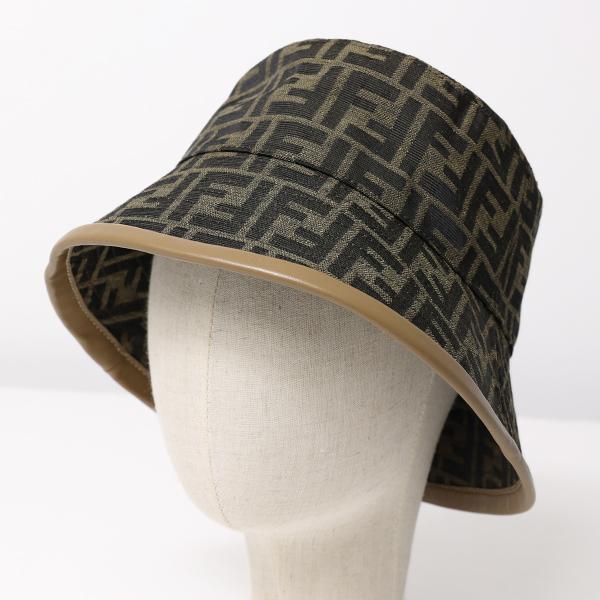 FENDI（フェンディ） FF Logo Bucket Hat FFロゴ バケットハット FF柄 ズッカ柄 帽子 本革 ユニセックス ...