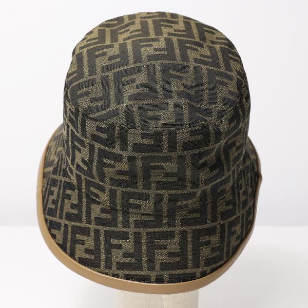 FENDI（フェンディ） FF Logo Bucket Hat FFロゴ バケットハット FF柄 ズッカ柄 帽子 本革 ユニセックス ...