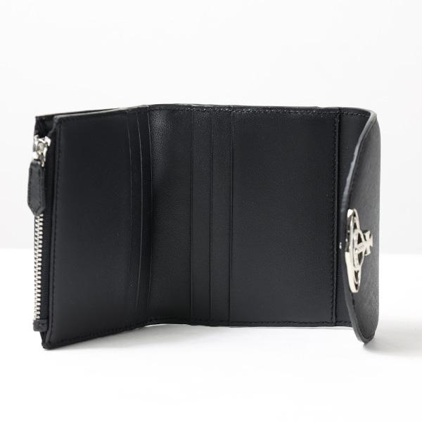 Vivienne Westwood（ヴィヴィアンウエストウッド） ヴィヴィアン SAFFIANO HALF MOON WALLET 三つ折り ...