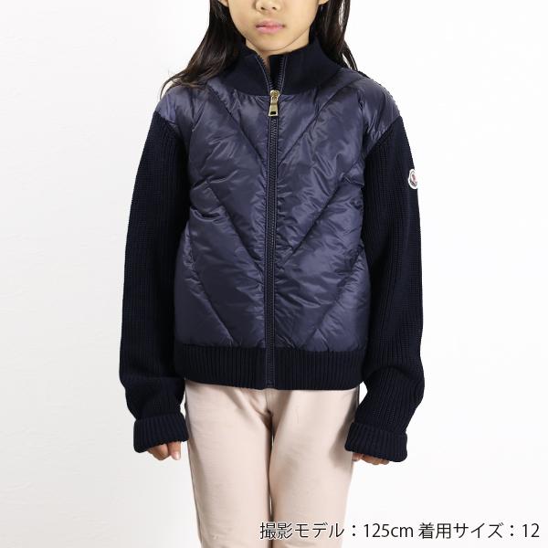 MONCLER モンクレール CARDIGAN ニット カーディガンブルゾン スタジャン ウール ロゴ キッズ 9B000 03 M1447 ...