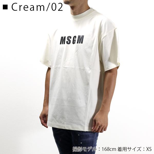 MSGM エムエスジーエム LOGO CREWNECK T-SHIRTS Tシャツ 半袖 クルーネック ロゴT メンズ 3540MM113 ...