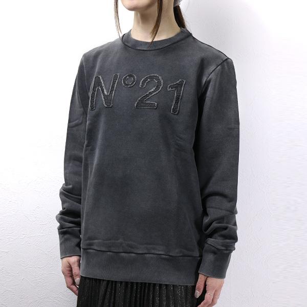 N°21 N21 numero ventuno ヌメロヴェントゥーノ スウェット トレーナー 長袖 クルーネック ロゴ キッズ 大人も可 N21806 N0310 : LaG ...
