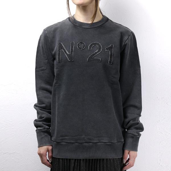 N°21 N21 numero ventuno ヌメロヴェントゥーノ スウェット トレーナー 長袖 クルーネック ロゴ キッズ 大人も可 N21806 N0310 : LaG ...