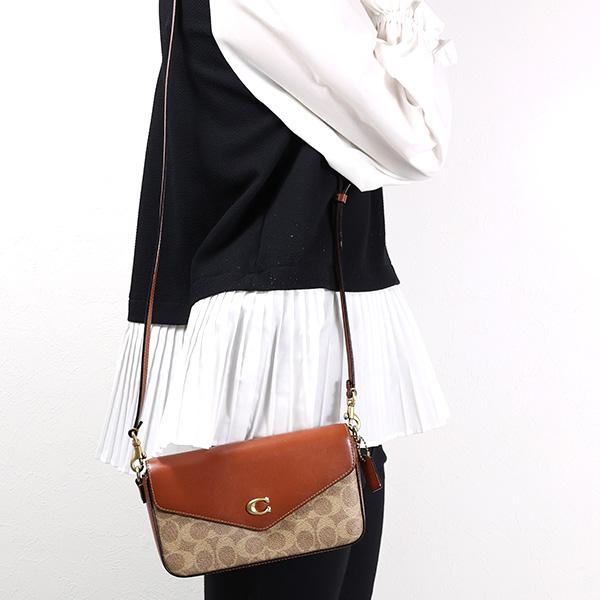 COACH Coach コーチ Signature Shoulder Bag ショルダーバッグ クロスボディ クラッチバッグ 財布機能付き レザー C8442 : LaG ...
