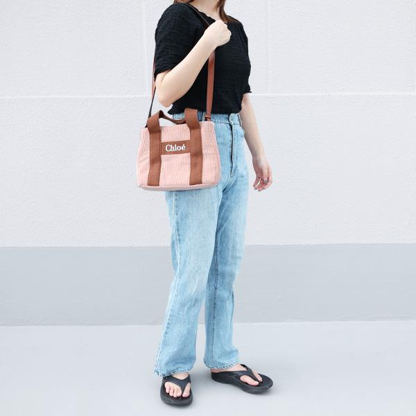 Chloe クロエ Corduroy Logo Tote Bag トートバッグ ショルダー Chloe クロエ Corduroy Logo Tote Bag トートバッグ ショルダー