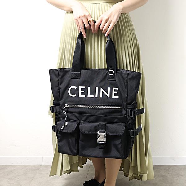 CELINE セリーヌ Logo Tote Bag トートバッグ ナイロン ロゴ ショッピングバッグ 肩掛け A4対応 通勤 通学 メンズ レディース ユニセックス 116072DMT ...