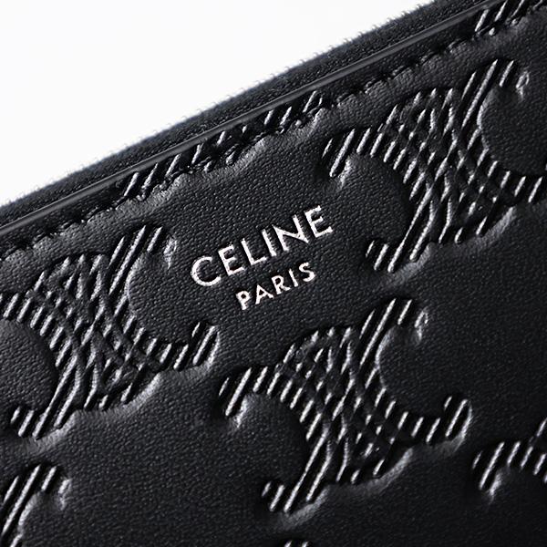 ふるさと割】 Embossed Triomphe セリーヌ CELINE Large 長財布 ふるさと割】 Embossed Triomphe セリーヌ CELINE Large 長財布