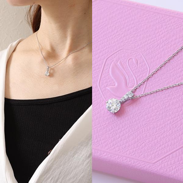 SWAROVSKI スワロフスキー ネックレス Solitaire Pendant 5472635 レディース ラウンドカット ペンダント アクセサリー : LaG Onlinestore ...