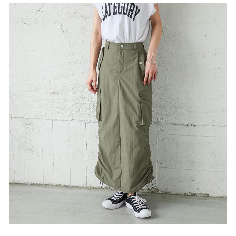 ドロストカーゴスカート カーゴスカート ロング丈 ボトムス 接触冷感 UVカット 【lssk302-426】【即納：1-5営業日】【送料無料】ユ込3 : Lagemme - 通販 ...