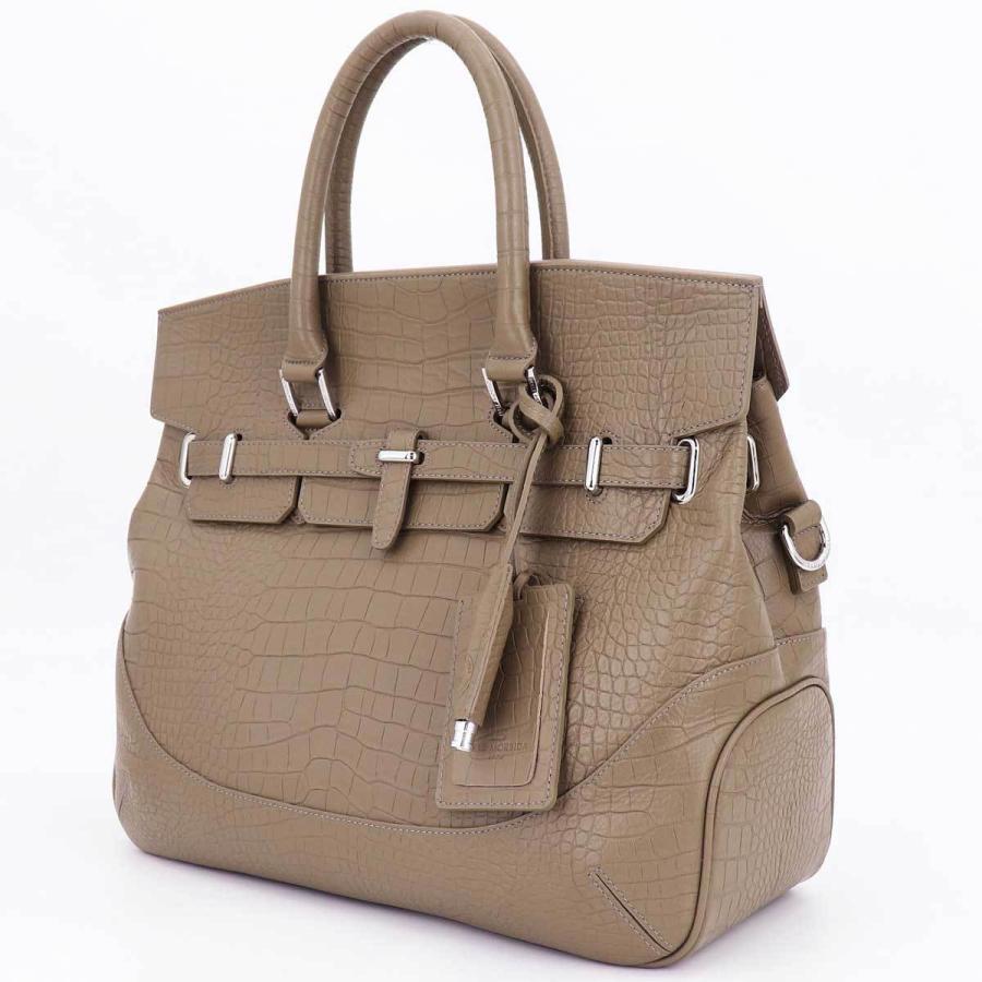 PELLE MORBIDA（ペッレ モルビダ） ボストンバッグ 限定クロコ型押し エンボスレザー 被せ付 ボストンバッグ Mサイズ PELLE ...