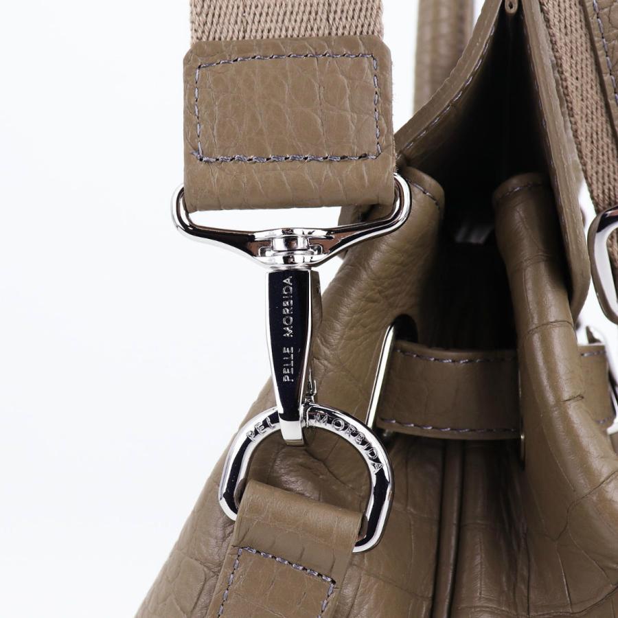 PELLE MORBIDA（ペッレ モルビダ） ボストンバッグ 限定クロコ型押し エンボスレザー 被せ付 ボストンバッグ Mサイズ PELLE ...