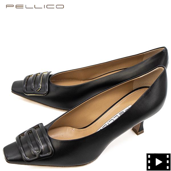 PELLICO ペリーコ パンプス レディース レザー ダマ デュエ アネッリ DAMA PE231DA0724VIVI PLC DUE ANELLI VITELLO NERO 返品交換不可 ...