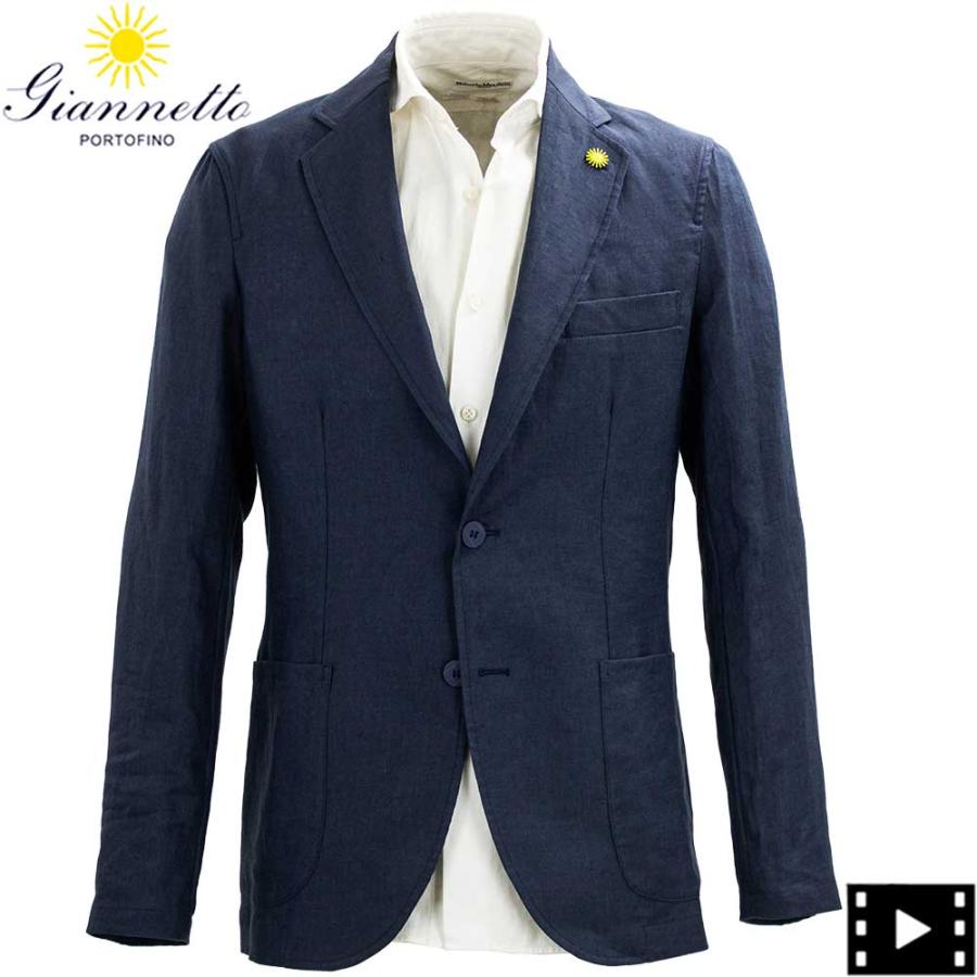 ジャンネット ジャケット メンズ リネン 2B シングルジャケット GIANNETTO CORALLO JACKET 51831 5103-831CORA GNT 0007 : ...