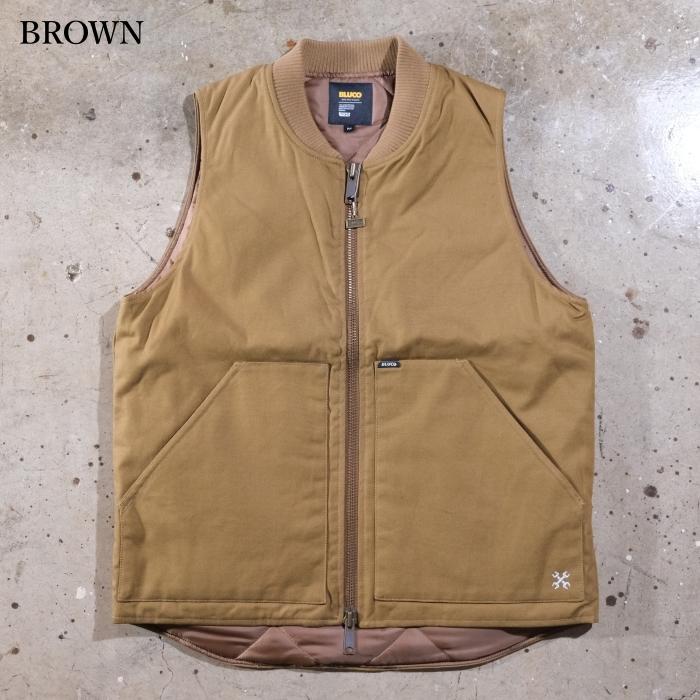 BLUCO ブルコ【155-35-013】【RIB COLLAR DUCK VEST】リブカラーダックベスト 中綿 キルティング : LAHAINA - 通販 - Yahoo!ショッピング