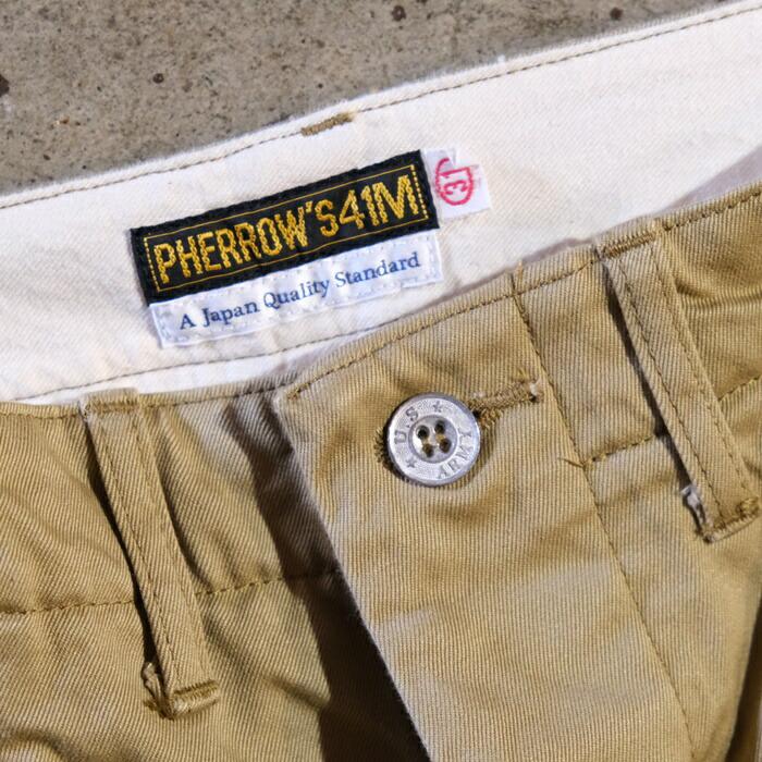 Pherrow`s フェローズ【P41M】【M-41 U.S.ARMY TROUSERS】チノパン ミリタリーパンツ アーミーチノ MADE IN JAPAN COTTON100 ...