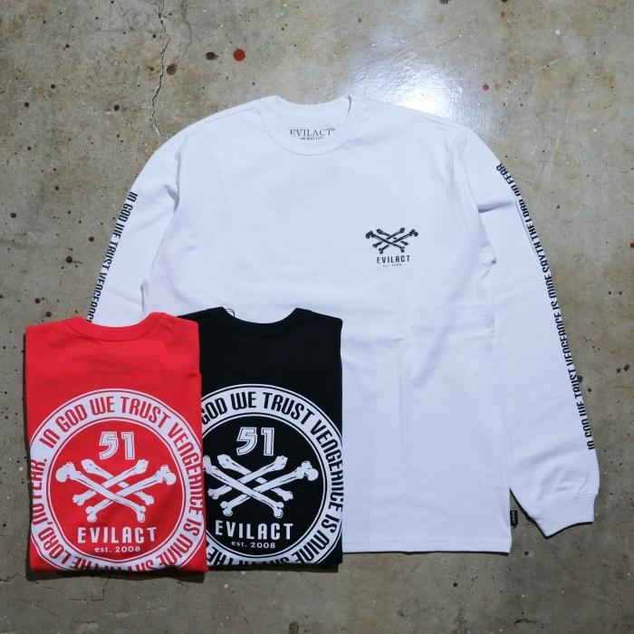 EVILACT イーブルアクト【EA25-ACT1-T02】【CROSS BONE LS】長袖Tシャツ クロスボーン ロングスリーブ コットン100％ : LAHAINA - 通販 ...