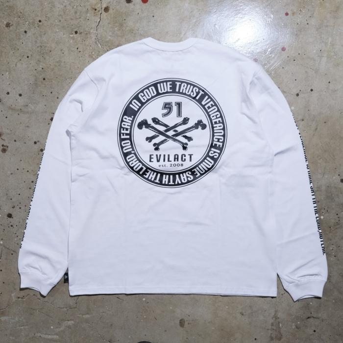 EVILACT イーブルアクト【EA25-ACT1-T02】【CROSS BONE LS】長袖Tシャツ クロスボーン ロングスリーブ コットン100％ : LAHAINA - 通販 ...