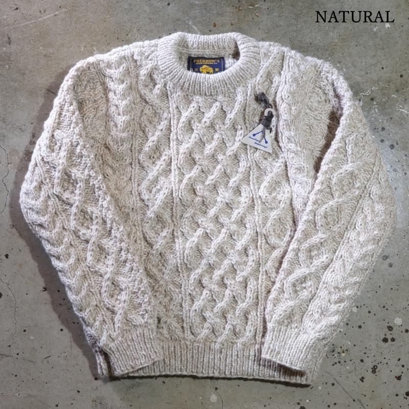 Pherrow's Pherrow`s フェローズ【23AW-PNS-CABLE】ケーブルニット WOOL 100% : LAHAINA - 通販 - Yahoo!ショッピング