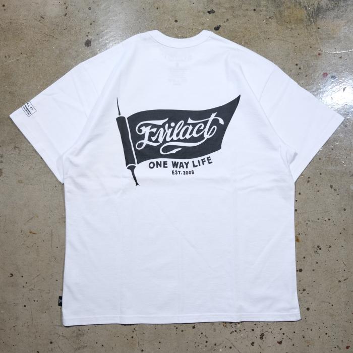 EVILACT イーブルアクト【EA25-ACT1-T04】【FLAG SS】フラッグロゴTシャツ 半袖 ヘビーウェイト コットン100％ : LAHAINA - 通販 - Yahoo!ショッピング