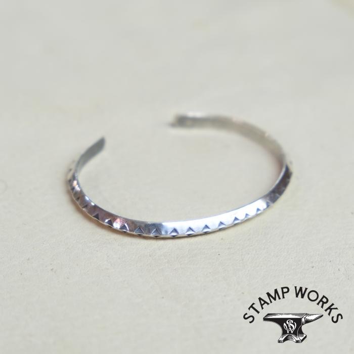STAMP WORKS スタンプワークス【Triangle Bangle Slim ≪1≫】トライアングルバングルスリム アクセサリー SILVER925 ハンドメイド : LAHAINA ...