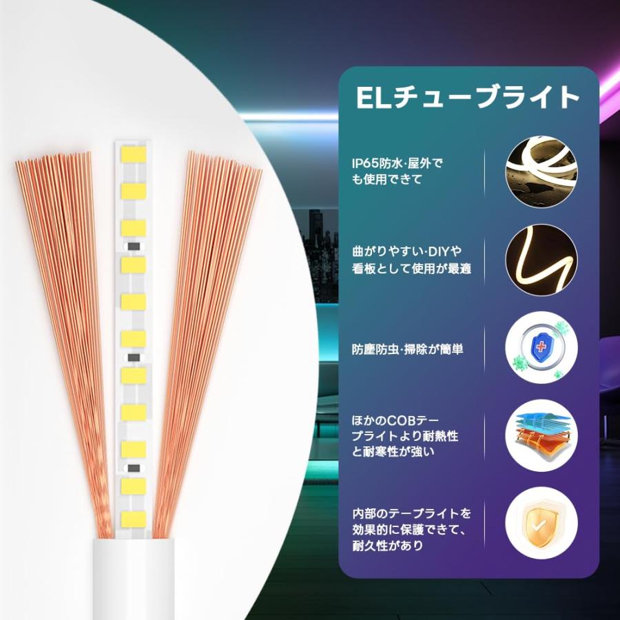 SPAHER LEDテープライト 丸 チューブライト 防水 リング発光 ストリップライト 明かるい 目に優しい 曲がりやすい 切断可能 取付 : ララショップ - 通販 - Yahoo!ショッピング