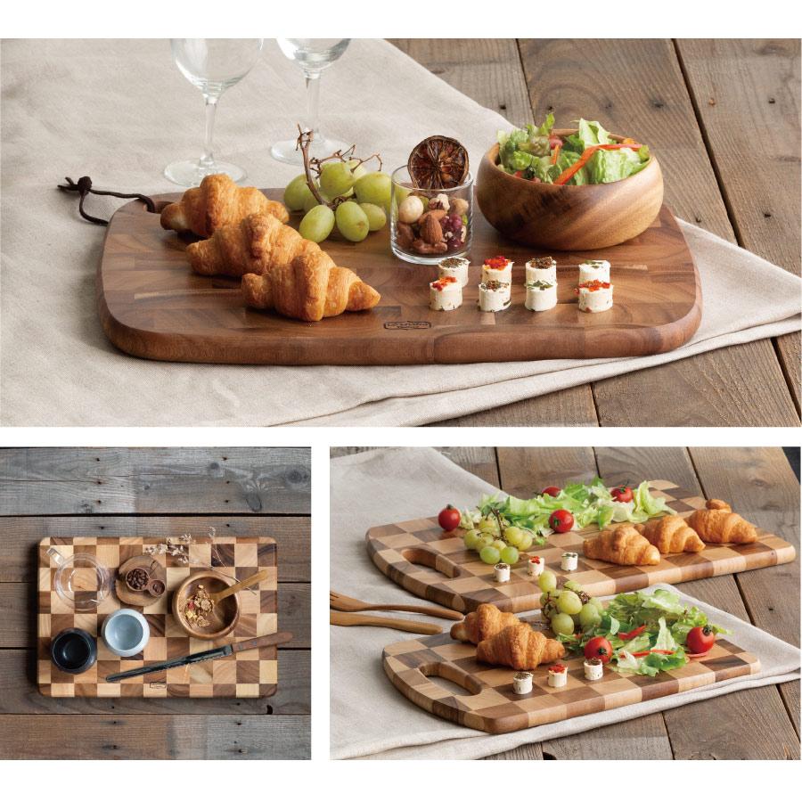 WOOD 【 Acacia Wood 】チェック 木製 カッティングボード ハンドル サイズL 45cm x 30cm アカシア まな板 : Lala Nature - 通販 - Yahoo ...