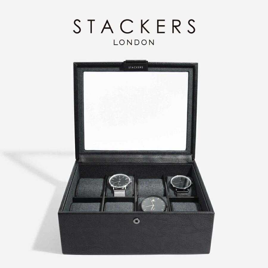 【STACKERS】メンズ 8ピース ウォッチ ボックス 8 Piece Watch Box スムースブラック Smooth Black ...
