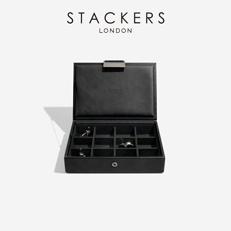 STACKERS 【日本正規代理店】【STACKERS】ミニ ジュエリーボックス Lid メンズ ブラック Black カフスリンク ...
