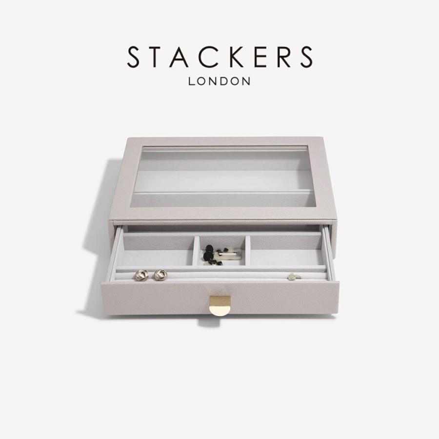 STACKERS 【日本正規代理店】【STACKERS】ドロワー ジュエリーケース グラス リッド Lid 天窓 トープ グレージュ Taupe : Lala Nature - 通販 ...
