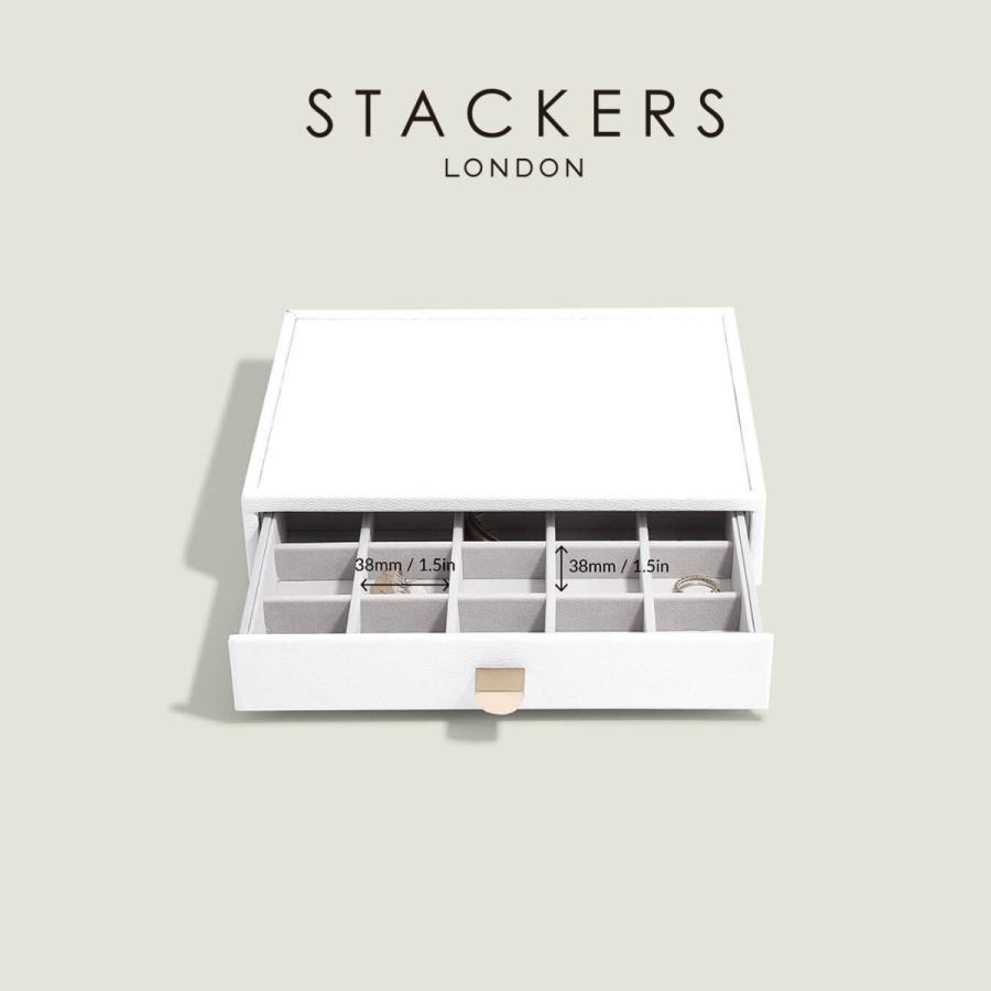 STACKERS（スタッカーズ） 【日本正規代理店】【STACKERS】ドロワージュエリーボックス 選べる3個セット ホワイト ペブル White Pebble 引き出し ガラス : Lala ...