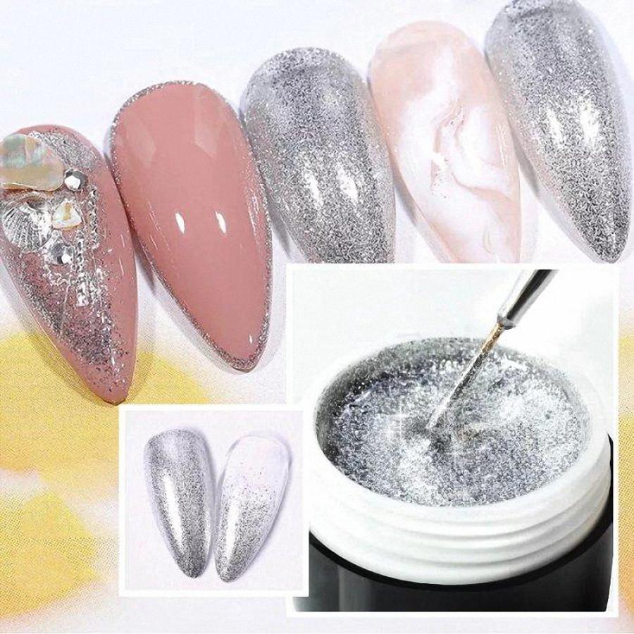 わけあり[LALONA] スーパープラチナジェル( 黒ジャー )( 5ml ) ( 全12色 ジェルネイル/ラメジェル/プラチナカラージェル ...