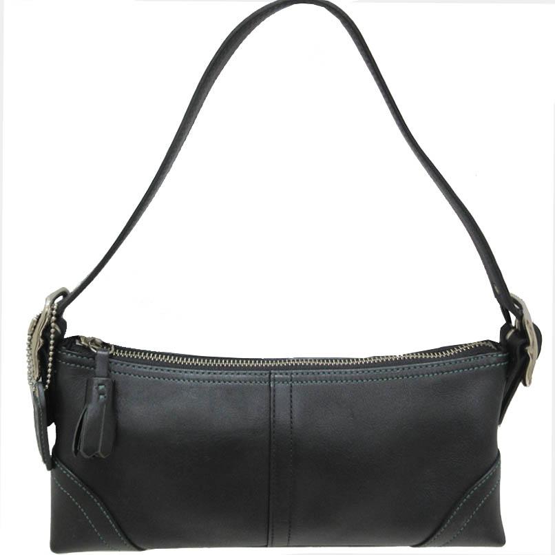 COACH コーチ ハンドバッグ 肩掛けバッグ E05S 8A64 ブラック黒 無地 本革レザー 中古Aランク : ブランドリサイクル マルク - 通販 - Yahoo!ショッピング