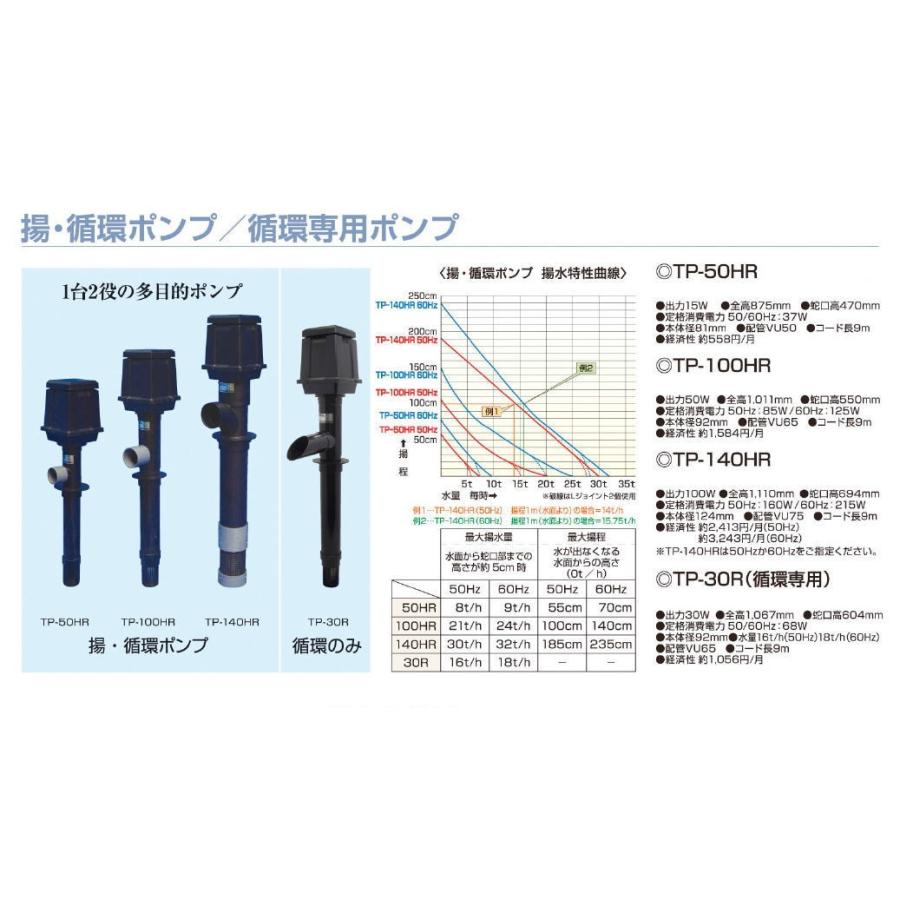 タカラ 揚・循環ポンプ TP-140HR 60Hz 「メーカー直送・代引不可」 :280000005357:Arclands Online 2号館 ヤフー店 - 通販 - Yahoo!ショッピング