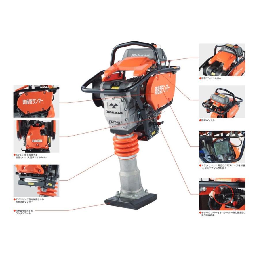 「法人限定」三笠産業 防音型タンピングランマー MT-55H-SGK 「メーカー直送・代引不可・置配不可」 : 280000005912 : Arclands Online 2号館 ヤフー店 ...