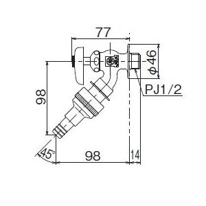 TOTO 散水栓 逆支弁付 T28UNH13 : 494057725542 : Arclands Online ヤフー店 - 通販 ...