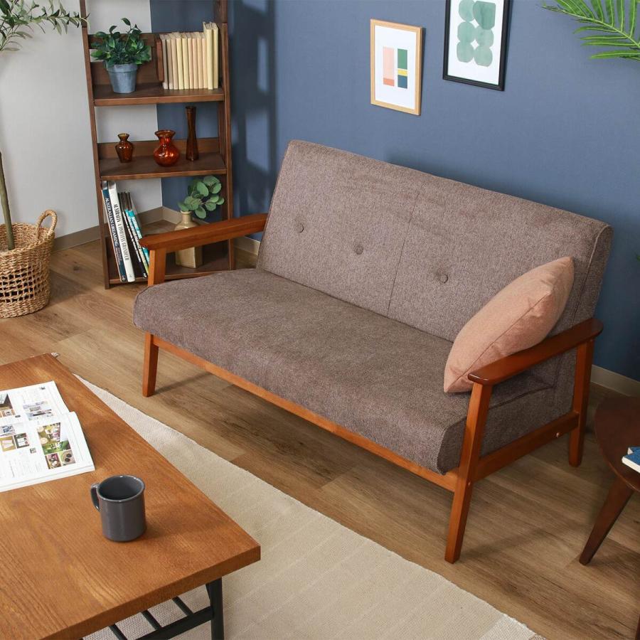 不二貿易 厚手ファブリックソファ ミート 2P BR FB-866 「メーカー直送・代引不可・配送地域限定」 : 495398073764 : Arclands Online ヤフー店 ...