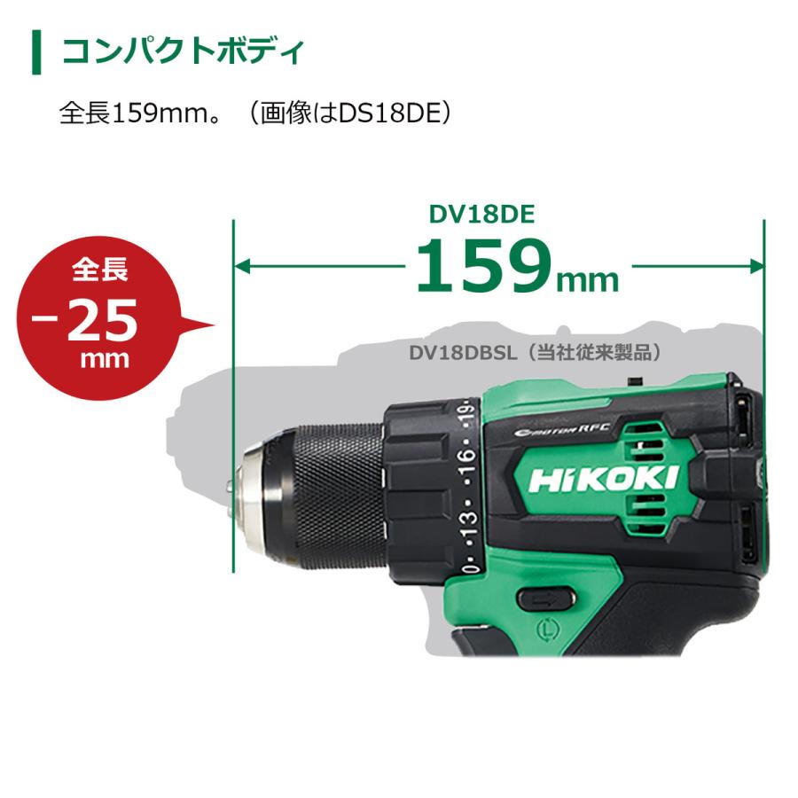 メーカー欠品中 次回6月中旬入荷予定です ハイコーキ HIKOKI 18V振動ドリル 本体のみ DV18DE NN : Arclands ...