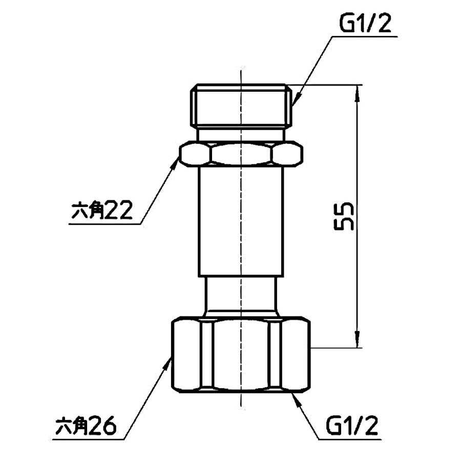 サンエイ SANEI 片ナット付アダプター T840-13 : 497398778808 : Arclands Online ヤフー店 - 通販 - Yahoo!ショッピング