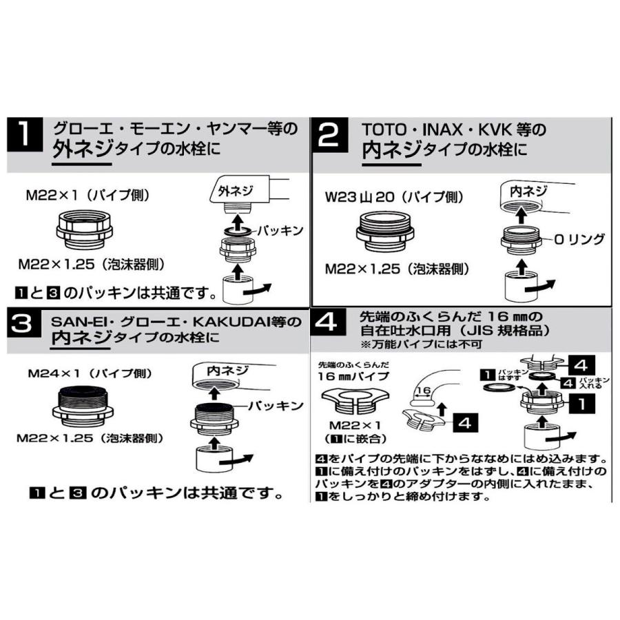 サンエイ SANEI 節水泡沫アダプターセット PM282GS : Arclands Online ヤフー店 - 通販 - Yahoo!ショッピング