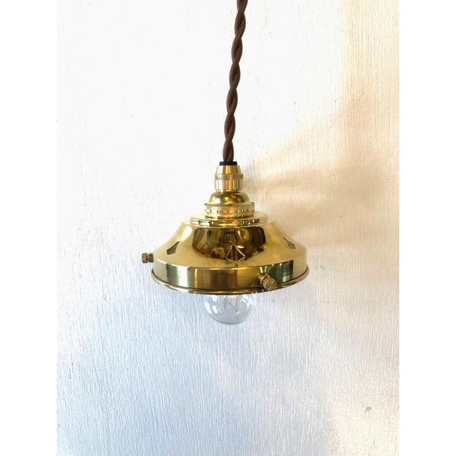 E17ソケットコード 真鍮製 ペンダントランプ 裸電球 ツイスト布巻きコード ギャラリー付きG-94 : LAMPLAMP - 通販 - Yahoo!ショッピング