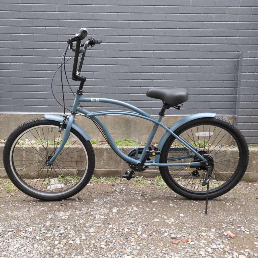 自転車 24KB-6SPEED バトルシップグレー レインボー ビーチ 自転車 24KB-6SPEED バトルシップグレー レインボー ビーチ