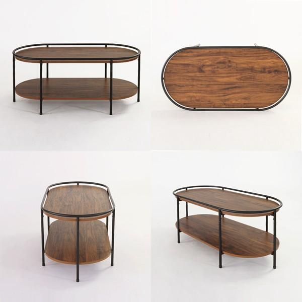 アウトレット インダストリアル家具 ローテーブル 楕円形 机 丸い アイアン カフェ風 ナチュラル KLUB14 RST020BK : ランドマーク - 通販 - Yahoo!ショッピング