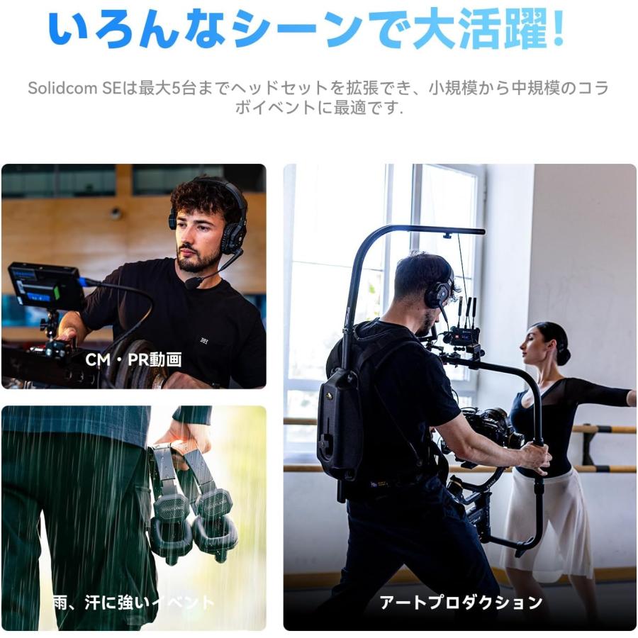 HOLLYLAND Solidcom SE-4S（Global Version）ホーリーランド ソリッドコム se ワイヤレスインターカム ...