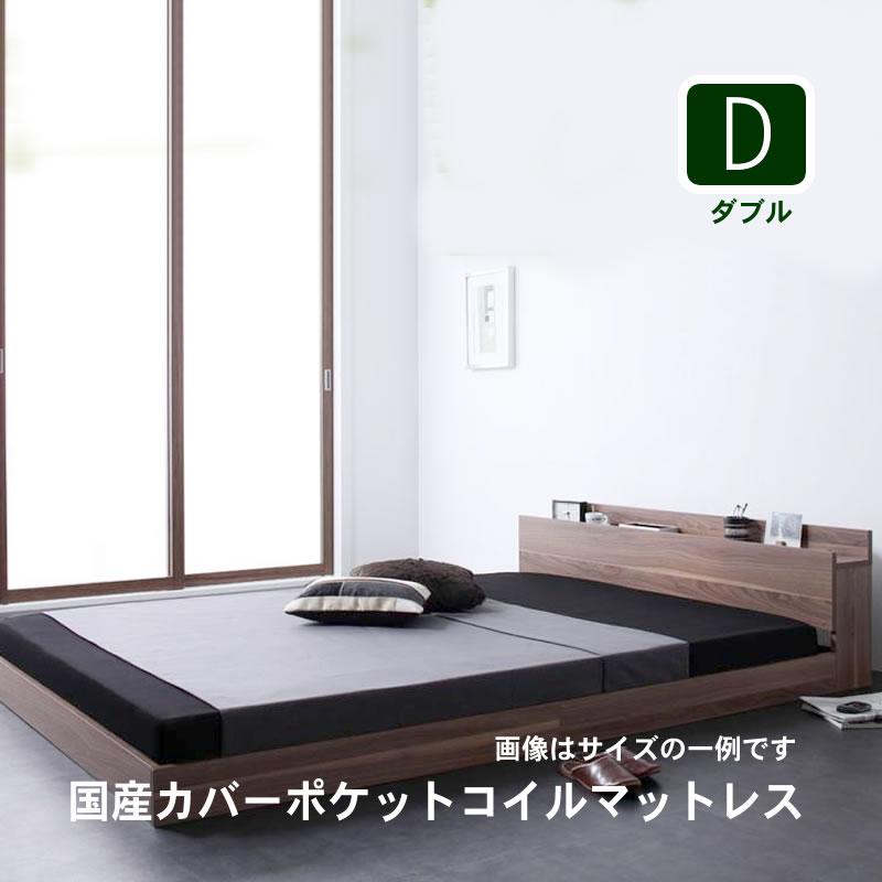 フロアベッド 国産カバーポケットコイルマットレス ダブル : LANRANヤフー店 - 通販 - Yahoo!ショッピング