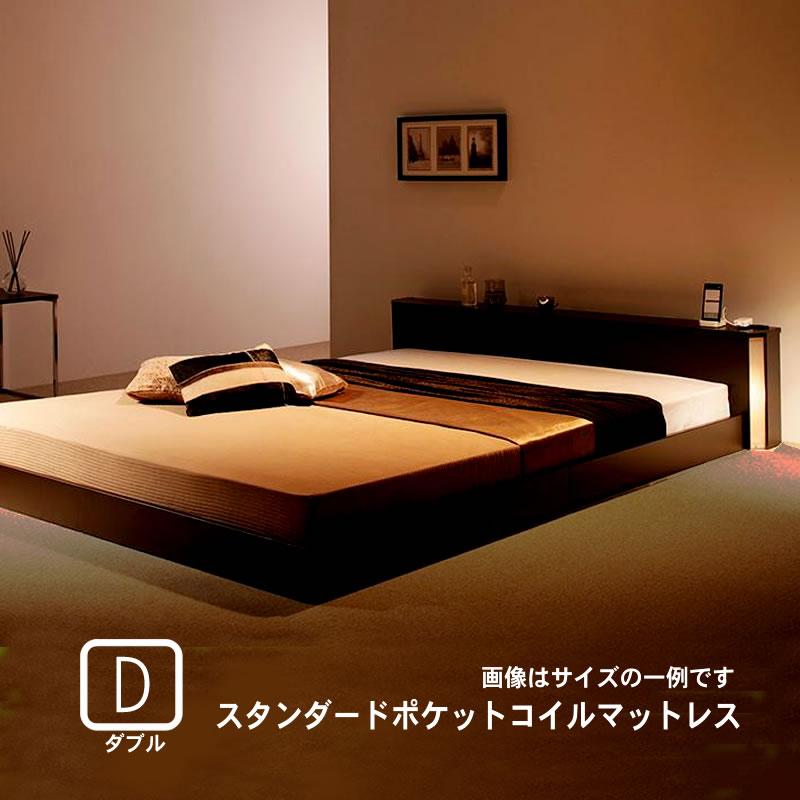 フロアベッド ダブル スタンダードポケットコイルマットレス :040104357:LANRANヤフー店 - 通販 - Yahoo!ショッピング