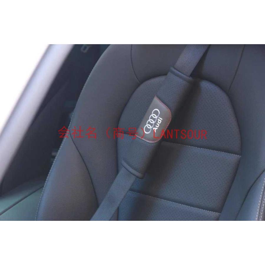 Audi アウディ ロゴ 黒皮シートベルトパッド Q L A 汎用A4 A5 A6 A8 RS Q2 Q3 Q5 Q7 R8 RS4 : 23251185 : LANTSOUR - 通販 ...