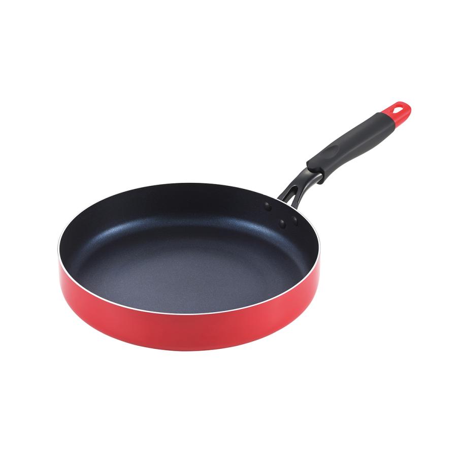 超底が広いいね ダイヤモンドコートフライパン28cm (CSH-28F) 煮物 餃子 焼く 炒める お手入れ簡単 軽い 深い レッド【IH対応 ...