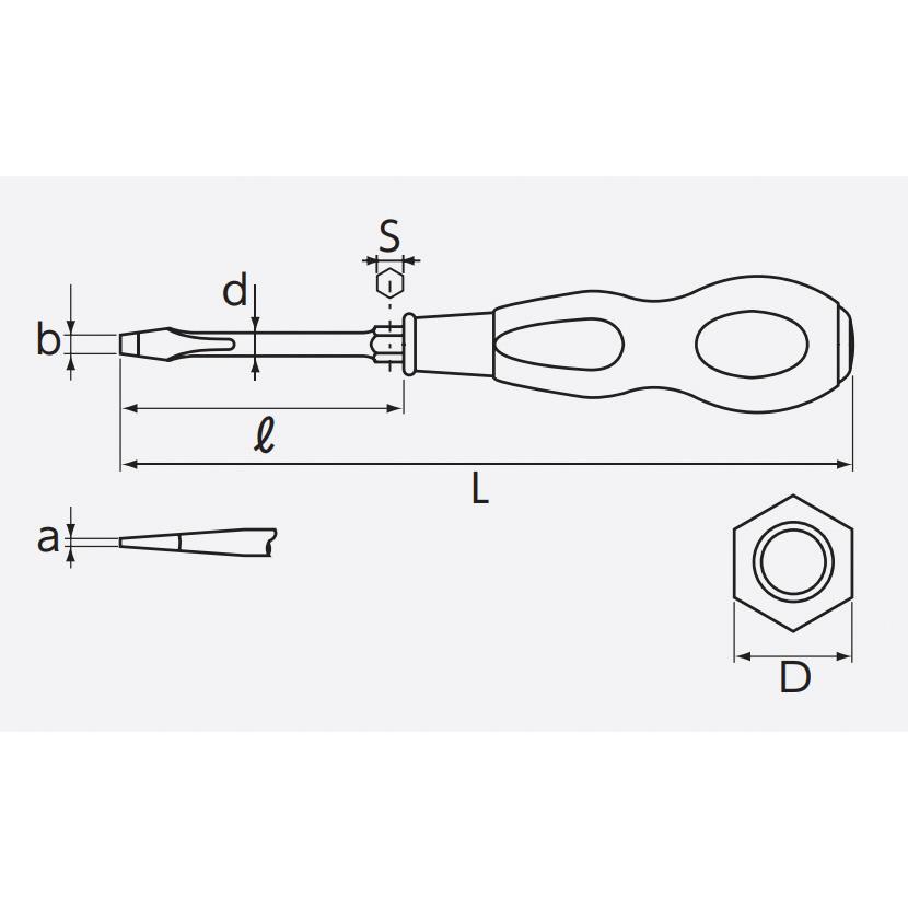 KTC 京都機械工具 ND3M-055 ネプロス・木柄ドライバ(マイナス) : 機械工具のラプラス - 通販 - Yahoo!ショッピング