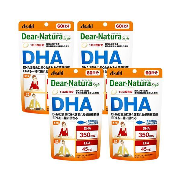アサヒ（asahi） 4個セット ディアナチュラスタイル DHA 180粒 (60日分) パウチタイプ Dear Natura : LARGO ...